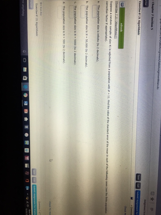Solved Suppose a random sample of size 41 is selected from a | Chegg.com