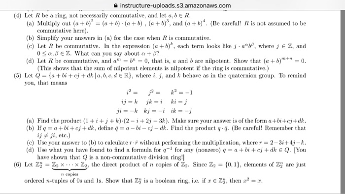 Solved a instructure-uploads.s3.amazonaws.com (4) Let R be a | Chegg.com