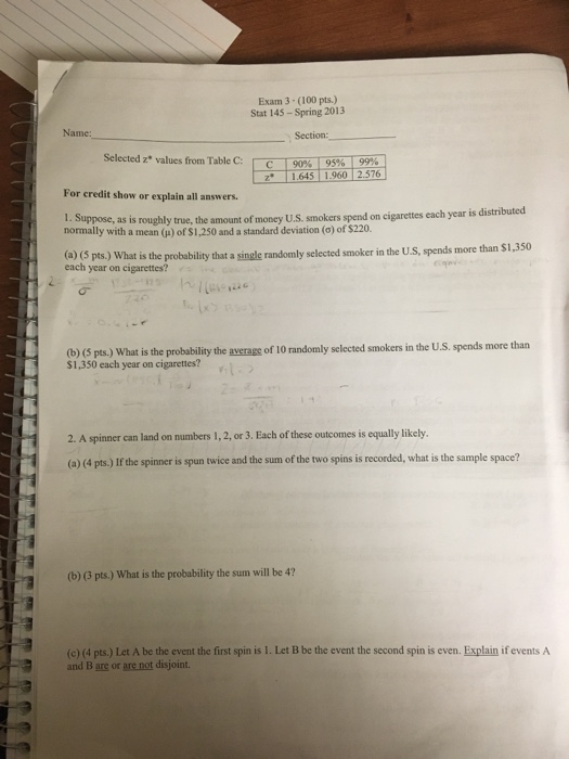 Solved Practice exam, having a hard time with probability, | Chegg.com