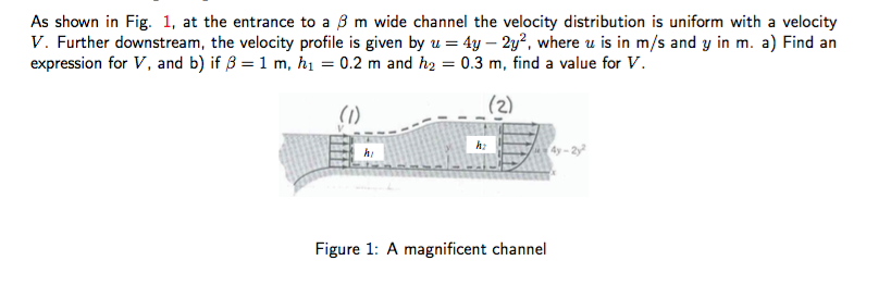 Solved As shown in Fig. 1, at the entrance to a beta m wide | Chegg.com