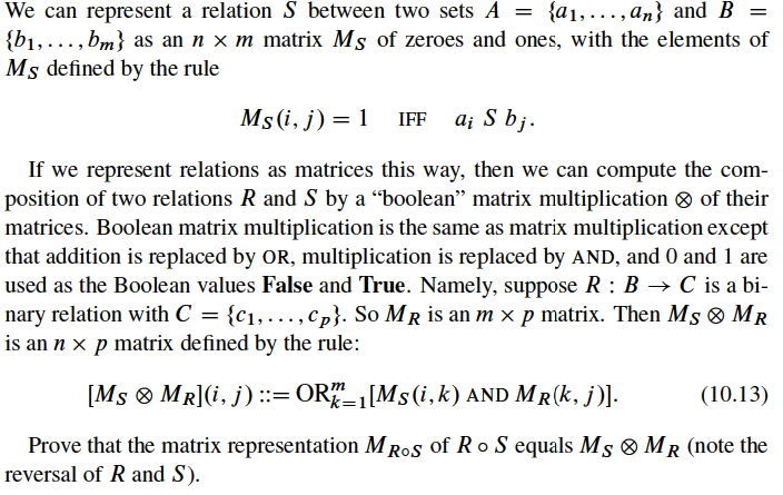 Solved We can represent a relation between two sets A = {ai, | Chegg.com