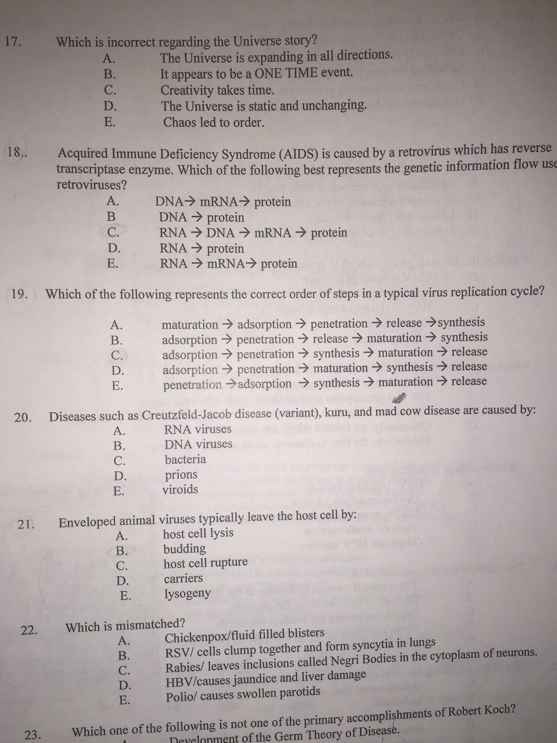 Solved MICROBIOLGY MULTIPLE CHOICE: | Chegg.com