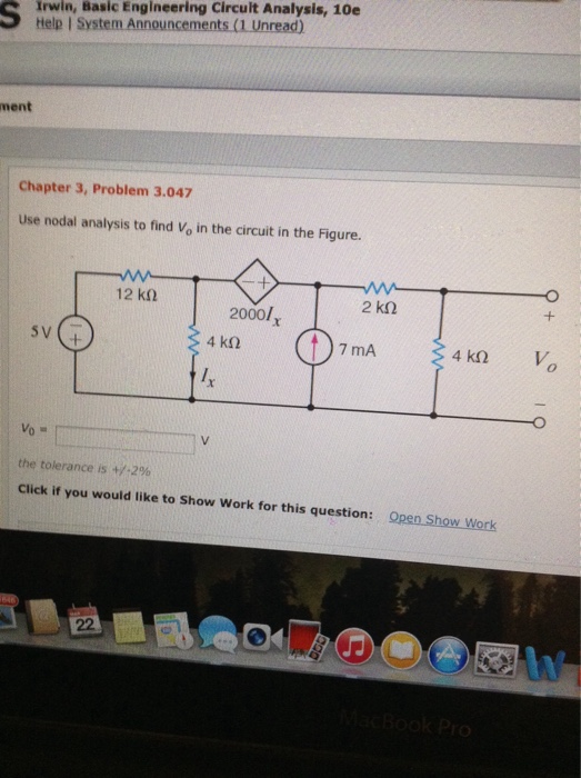 Find (a)V1 and (b)V2 in the circuit in the figure | Chegg.com