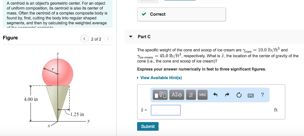 A centroid is an object's geometric center. For an | Chegg.com