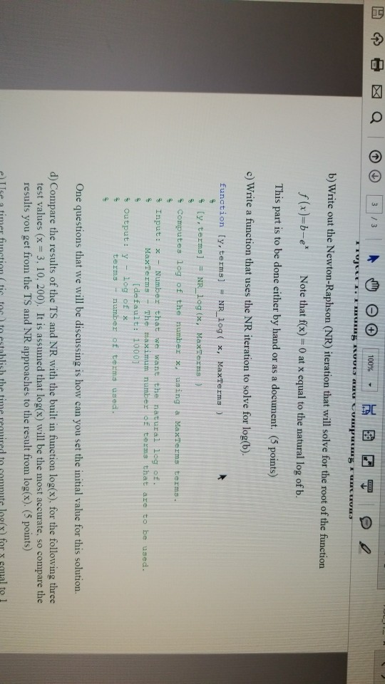 Solved Natural Logarithm via Taylor's Series and | Chegg.com