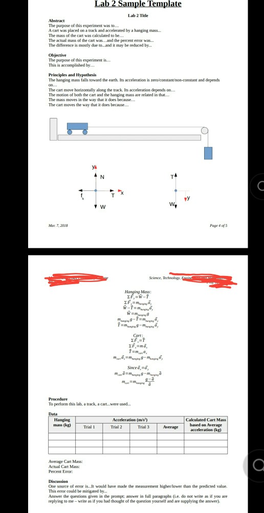 Solved Lab 2: Cart and Hanging Mass Recently, you have seen | Chegg.com