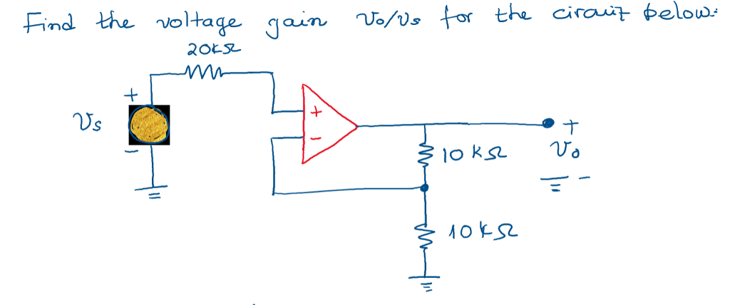 Solved voltage gain Vo/v, tor th ciratbelou | Chegg.com