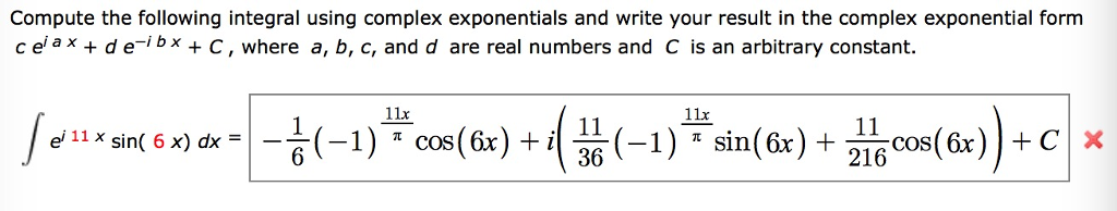 Solved Compute the following integral using complex | Chegg.com