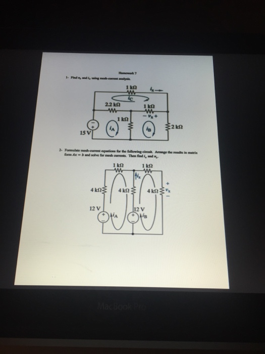 Solved Find V-1 and I_s using mash current analysis. mesh | Chegg.com