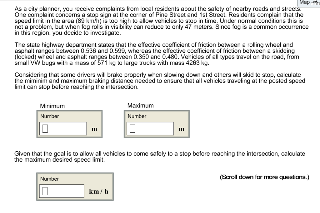 Solved Map As a city planner, you receive complaints from | Chegg.com