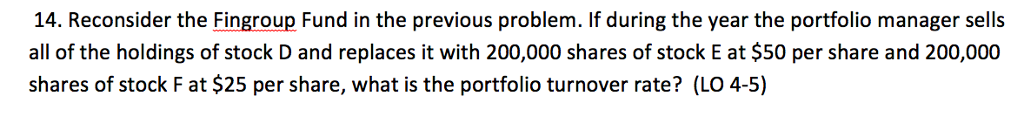 Solved Reconsider the Fingroup Fund in the previous problem. | Chegg.com