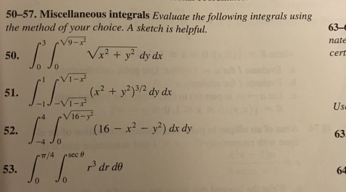 Solved Miscellaneous integrals Evaluate the following | Chegg.com