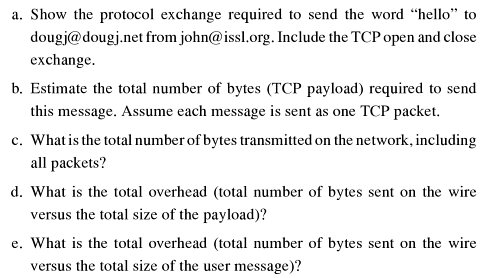 Solved Question about network protocol exchange, TCP, | Chegg.com