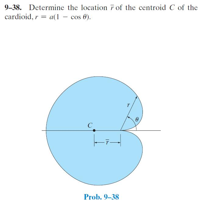 Solved 9-38. Determine the location r of the centroid C of | Chegg.com