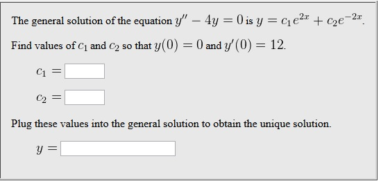 Solved The general solution of the equation Find the values | Chegg.com