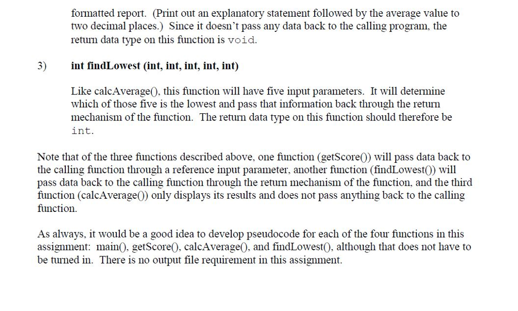 Solved 11 Lowest Score Drop Write A Program That Calculates