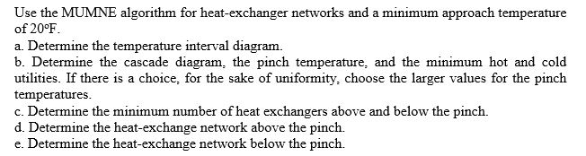Heat exchangers networks | Chegg.com