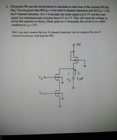 Solved 4, 20 points) We use the circuit below to calculate | Chegg.com