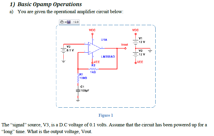 Solved Basic Opamp Operations You are given the operational | Chegg.com