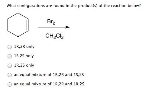 Solved What configurations are found in the product(s) of | Chegg.com