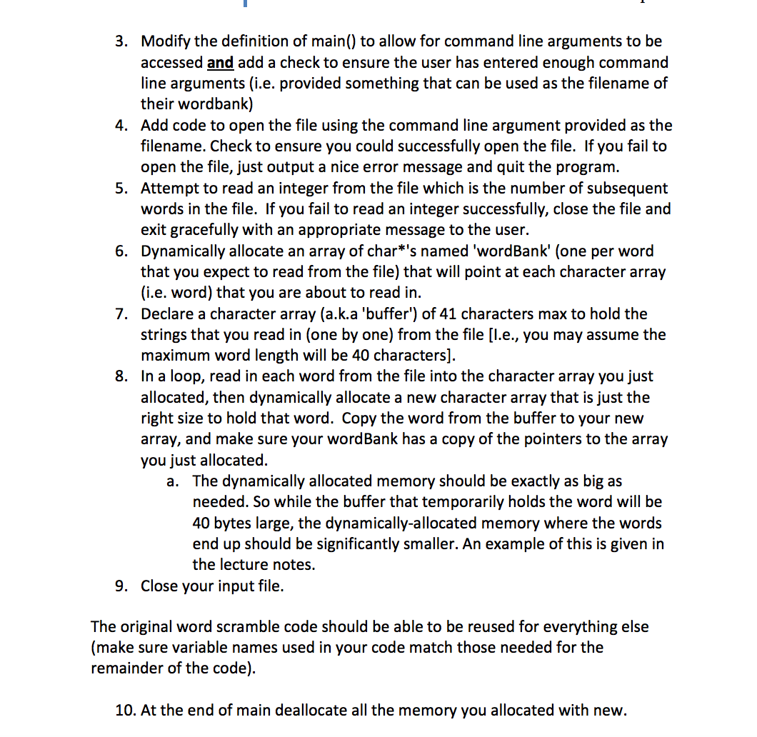 Solved Skeleton Code: // wscramble.cpp // Word Scramble | Chegg.com