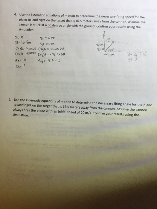 Solved 4. Use the kinematic equations of motion to determine | Chegg.com