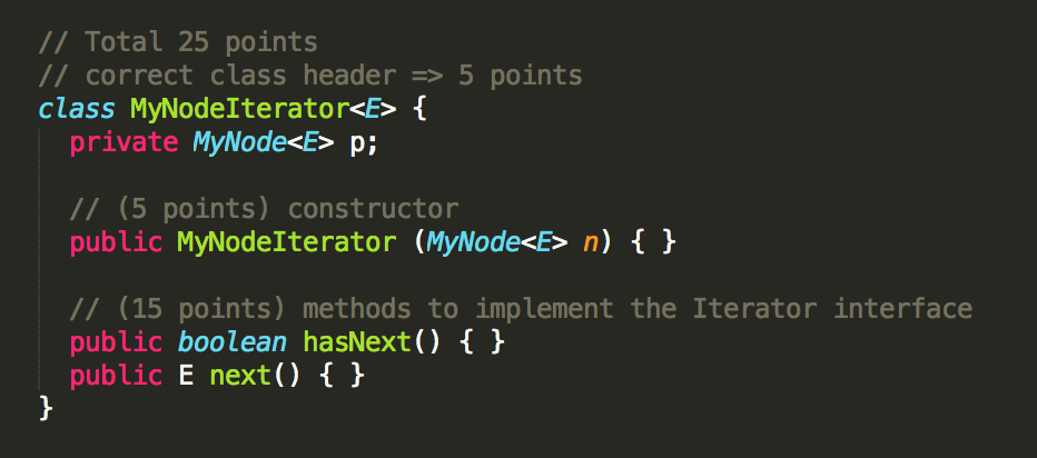 Problem 2. (50 Points) Implement a nicer linked list. | Chegg.com