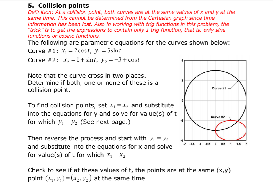 Solved 5. Collision points Definition: At a collision point, | Chegg.com