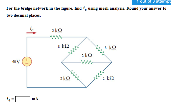 Solved For the bridge network in the figure, find i0 using | Chegg.com