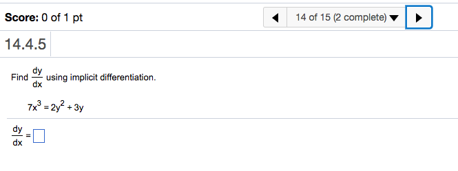 Solved Find dy/dx using implicit differentiation. 7x^3 = | Chegg.com