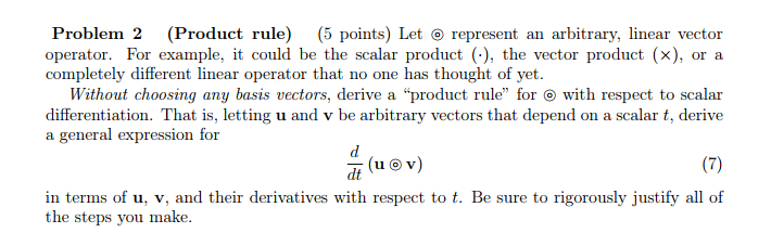 Solved Problem 2 (Product rule) (5 points) Let represent an | Chegg.com