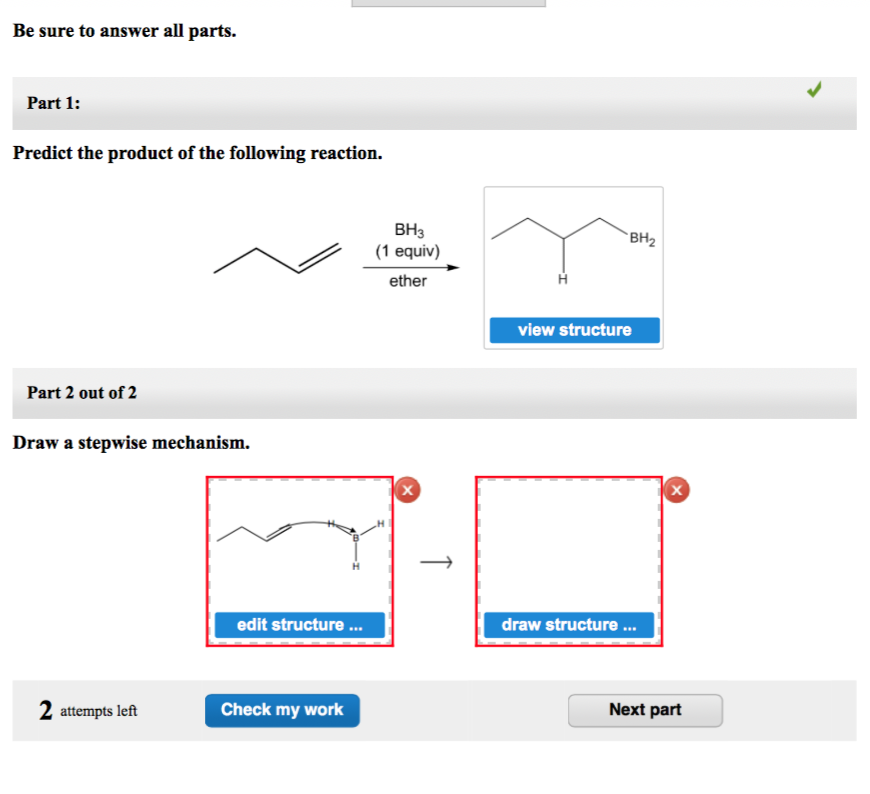 Solved Be sure to answer all parts. Part 1: Predict the | Chegg.com