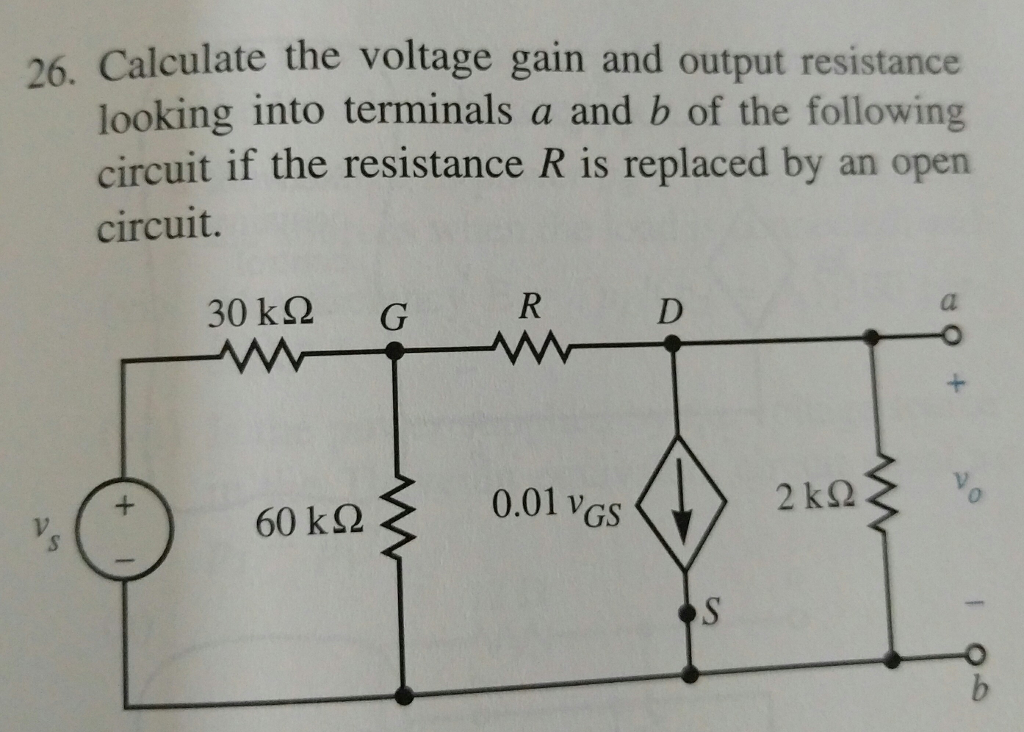 Solved Calculate the voltage gain and output resistance | Chegg.com