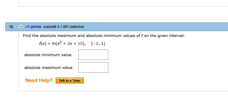 Solved 12. -11 points scalcet8 4.1.061.defective Find the | Chegg.com Solved 12. -11 points scalcet8 4.1.061.defective Find the | Chegg.com