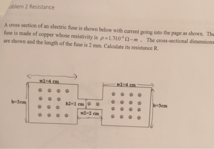 Solved A cross section of an electric fuse is shown below | Chegg.com