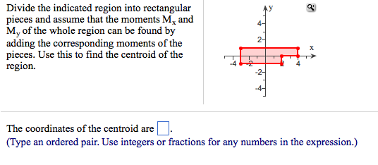 Solved Divide the indicated region into rectangular pieces | Chegg.com