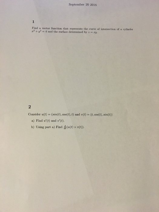 Solved Find a vector function that represents the curve of | Chegg.com