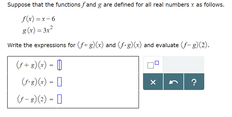 Solved Suppose that the functions fand g are defined for all | Chegg.com