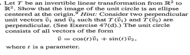 Solved Let T be an invertible linear transformation from R^2 | Chegg.com
