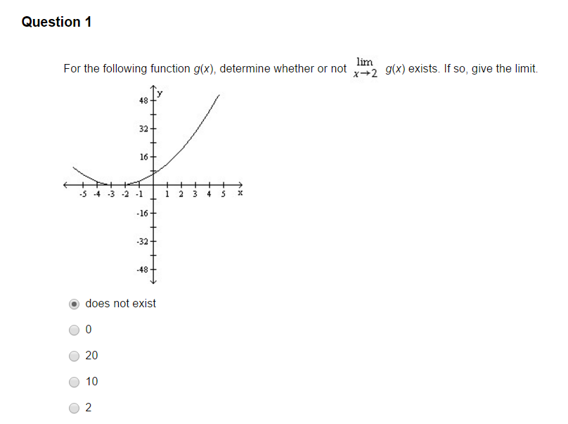 Solved Question 1 For the following function g(x), determine | Chegg.com
