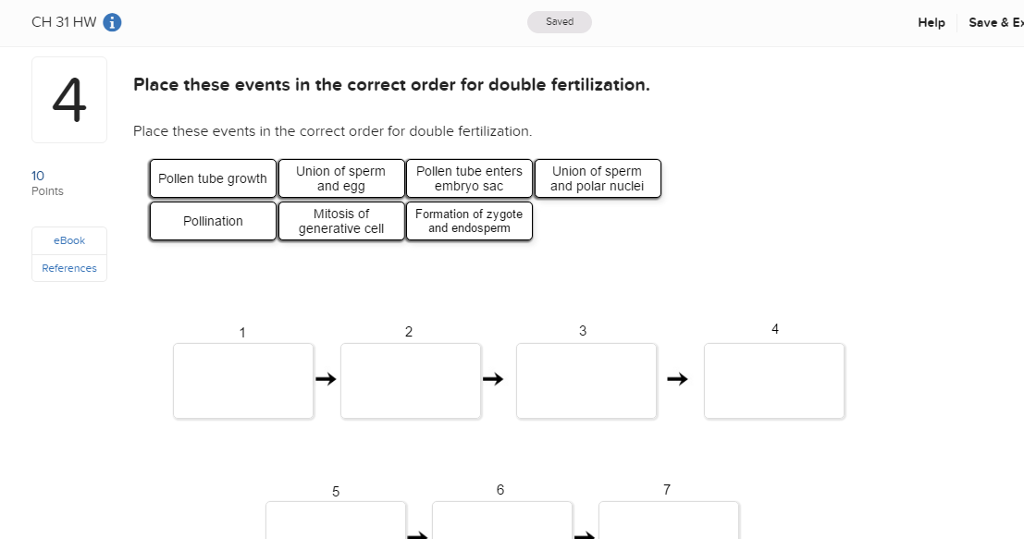 Solved CH 31 HW Points eBook References Place the given | Chegg.com