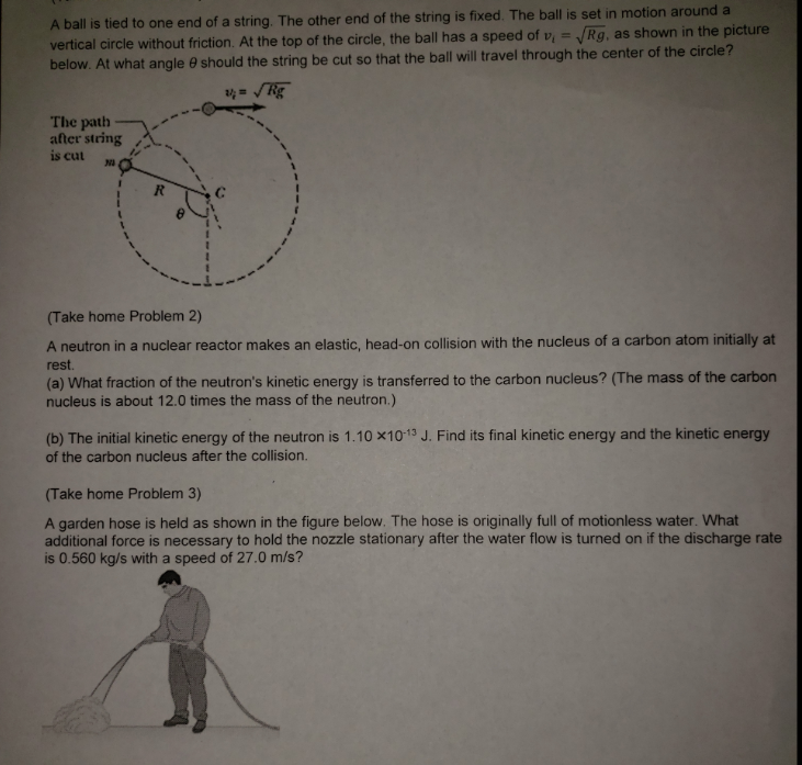 Solved around a end of a string. The other end of the string | Chegg.com