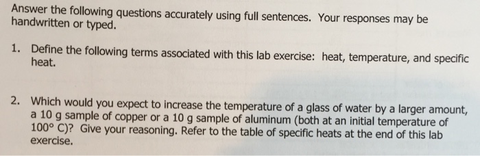 Solved Answer the following questions accurately using full | Chegg.com