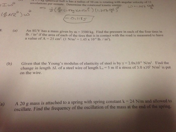 Solved revolutions per minute. Determine the rotational | Chegg.com