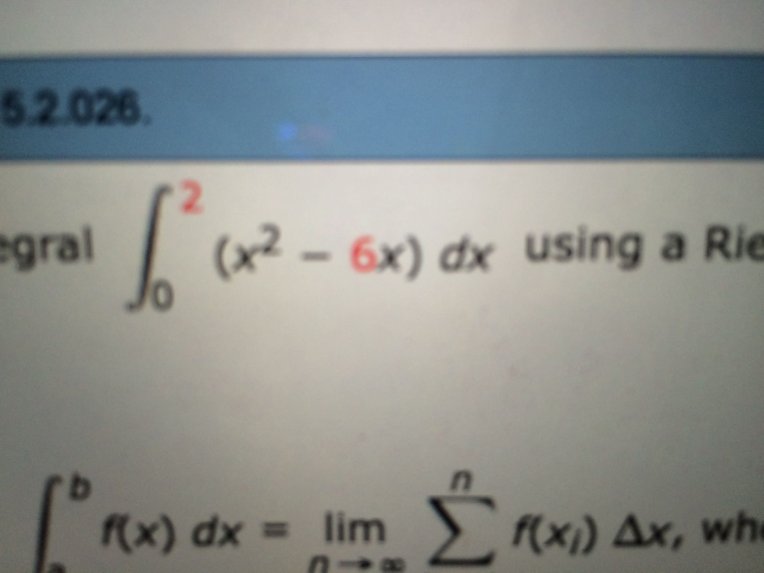 Solved Find an approximation to the integral using a Riemann | Chegg.com