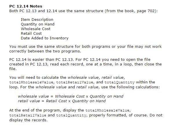Solved 12.13 Inventory Program Write a program that uses a | Chegg.com