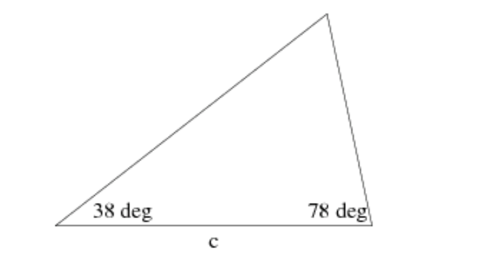 Solved The figure shows a triangle with base c and base | Chegg.com