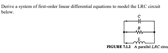 Solved Derive a system of first-order linear differential | Chegg.com