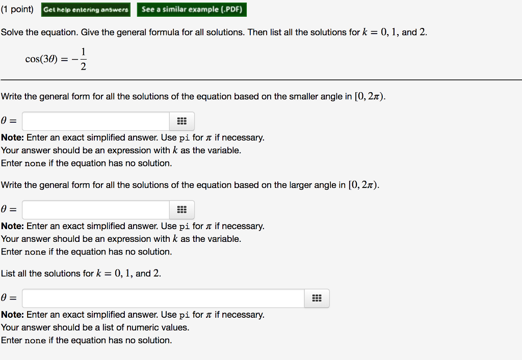 Solved Get help entering answers See a similar example | Chegg.com
