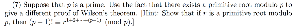 Solved Suppose that p is a prime. Use the fact that there | Chegg.com